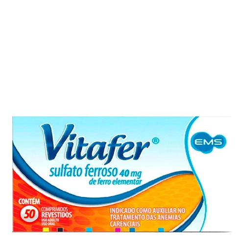 VITAFER 40MG C/50 CPR EMS (S) - Vitafer 109mg 50 Comprimidos - 40mg ...