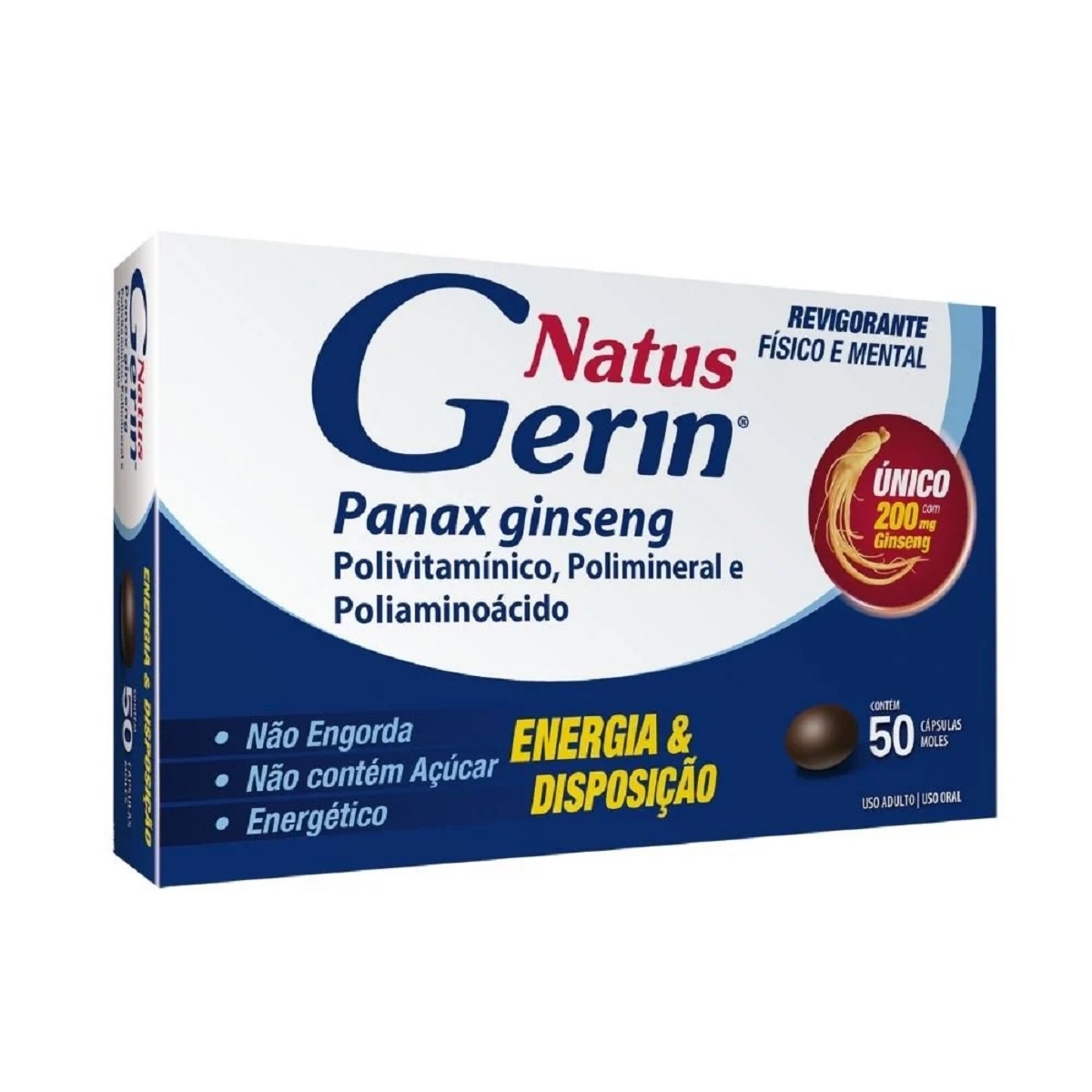 NATUS GERIN C/50CAP/LEG - Polivitamínico Natus Gerin 50 Cápsulas - LEGRAND