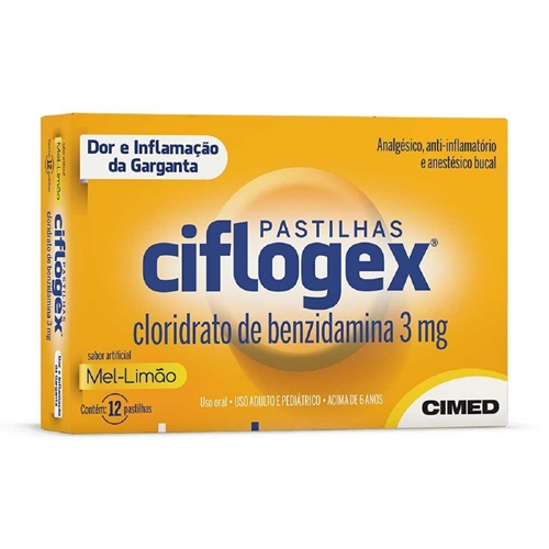 CIFLOGEX 3MG 1 BL X 12 SBR MEL-LIMAO - Pastilha Ciflogex Sabor Mel E ...