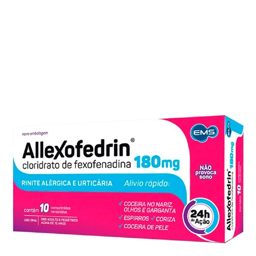 ALLEXOFEDRIN 180MG 1BLTC/10 COM REV-EMS - Allexofedrin180mg EMS 10 ...