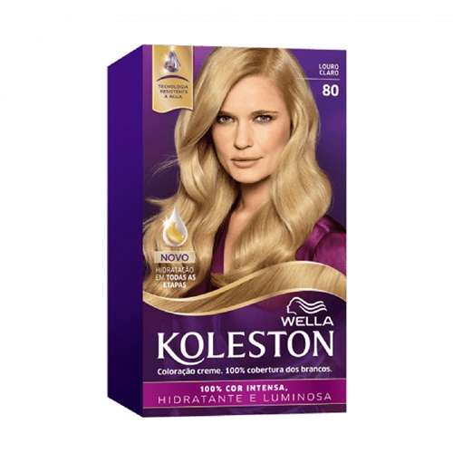 COLOR KOLESTON KIT 0080 LOURO CLARO - Tintura Koleston 80 Louro Claro - COTY