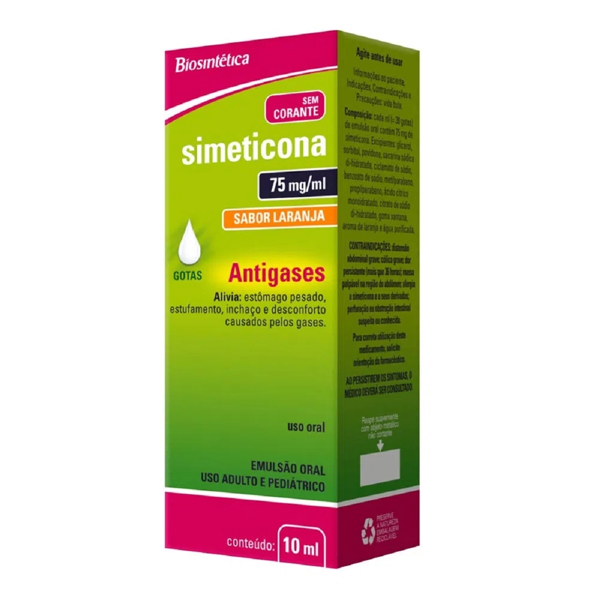 SIMETICONA 125MG 10CPS BIOSINTETICA - Simeticona 125mg Genérico ...