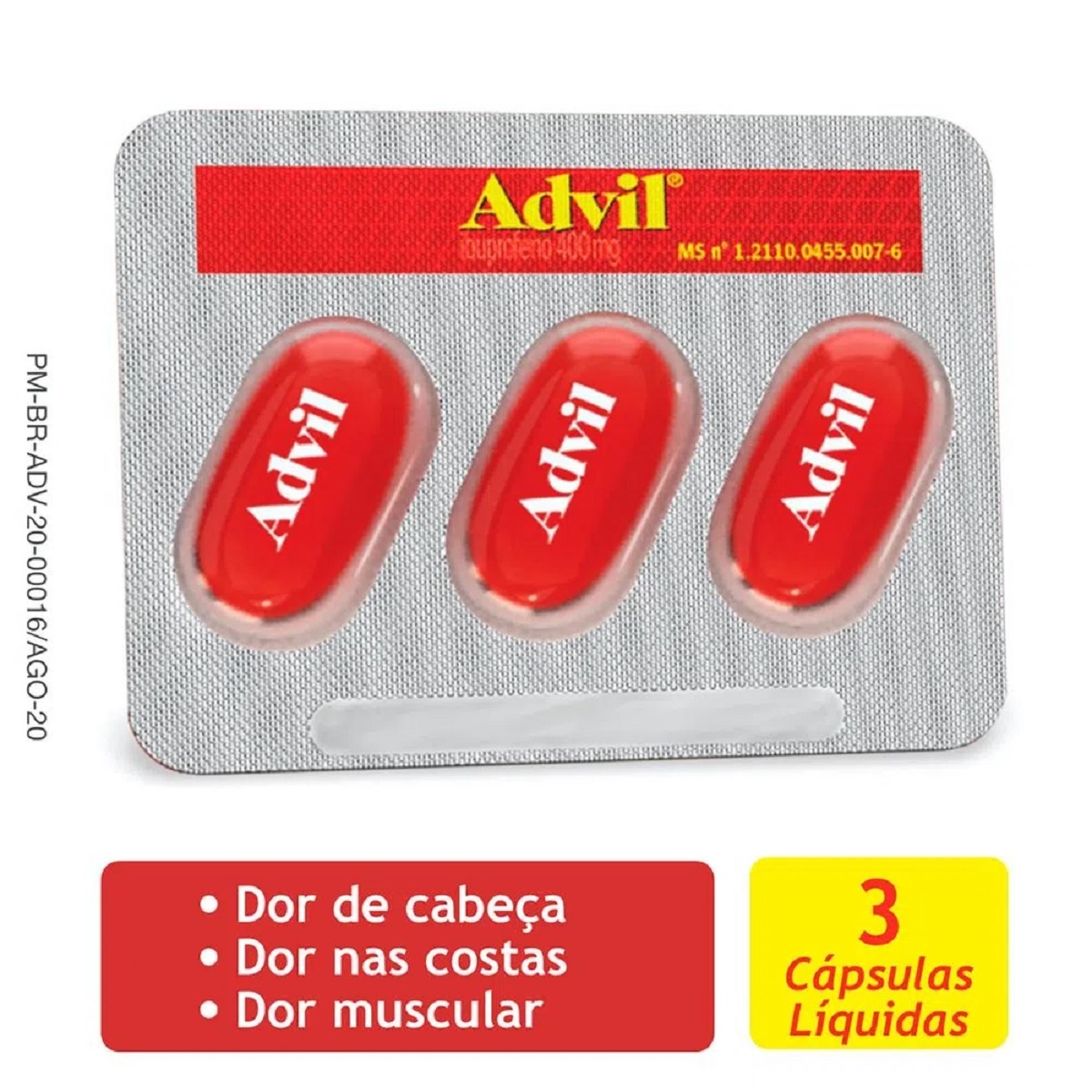 ADVIL 400MG 20X3 CAPS-REFERENCIA - Advil Alívio Rápido Ibuprofeno 400mg ...