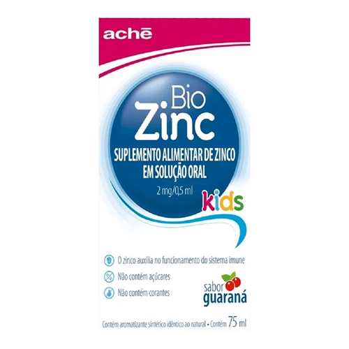 BIOZINC KIDS 2MG SOL 75ML-DEMAIS PROD - Suplemento Alimentar Infantil ...