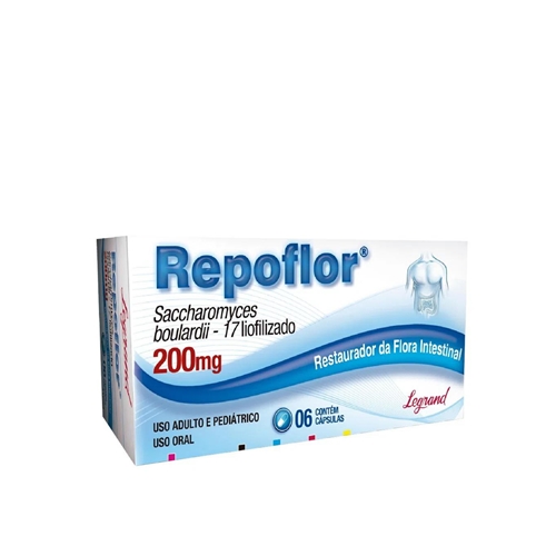 Probiótico Repoflor 200mg Legrand Com 6 Cápsulas - Probiótico Repoflor ...
