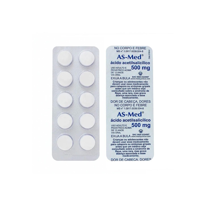 As-Med 500mg 10 Comprimidos - As-Med 500mg 10 Comprimidos - MEDQUIMICA ...