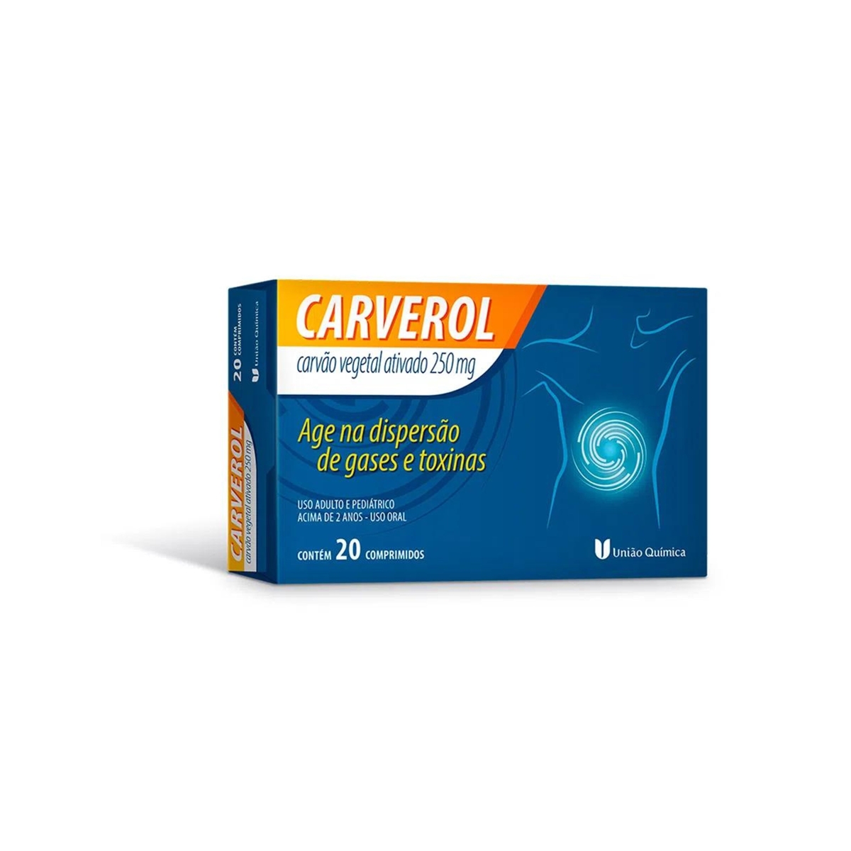 Carverol União Química 20 Comprimidos - Carverol União Química Com 20 ...