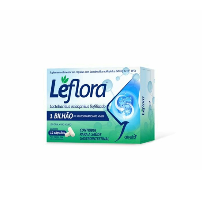 Leflora 1 Bilhão Lactobacillus Com 12 Cápsulas - Leflora 1 Bilhão ...