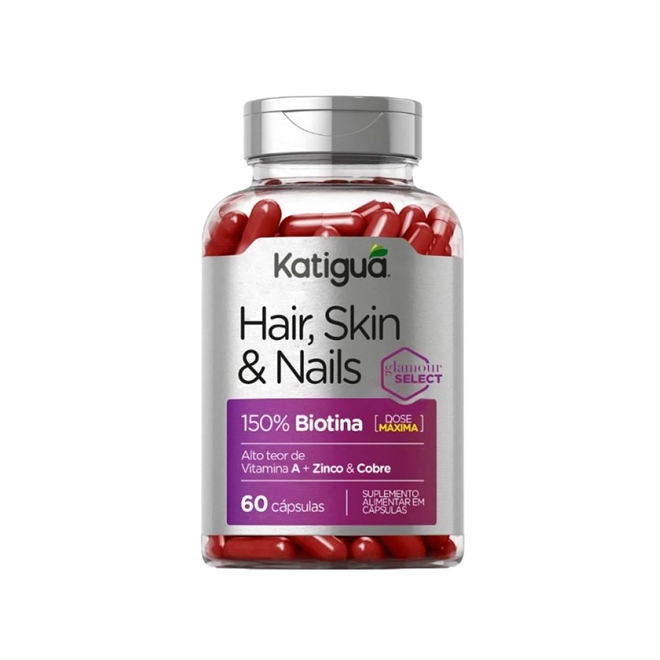 Cabelos E Unhas 60 Caps Katigua Reconstrução Capilar - Vitamina Cabelos ...