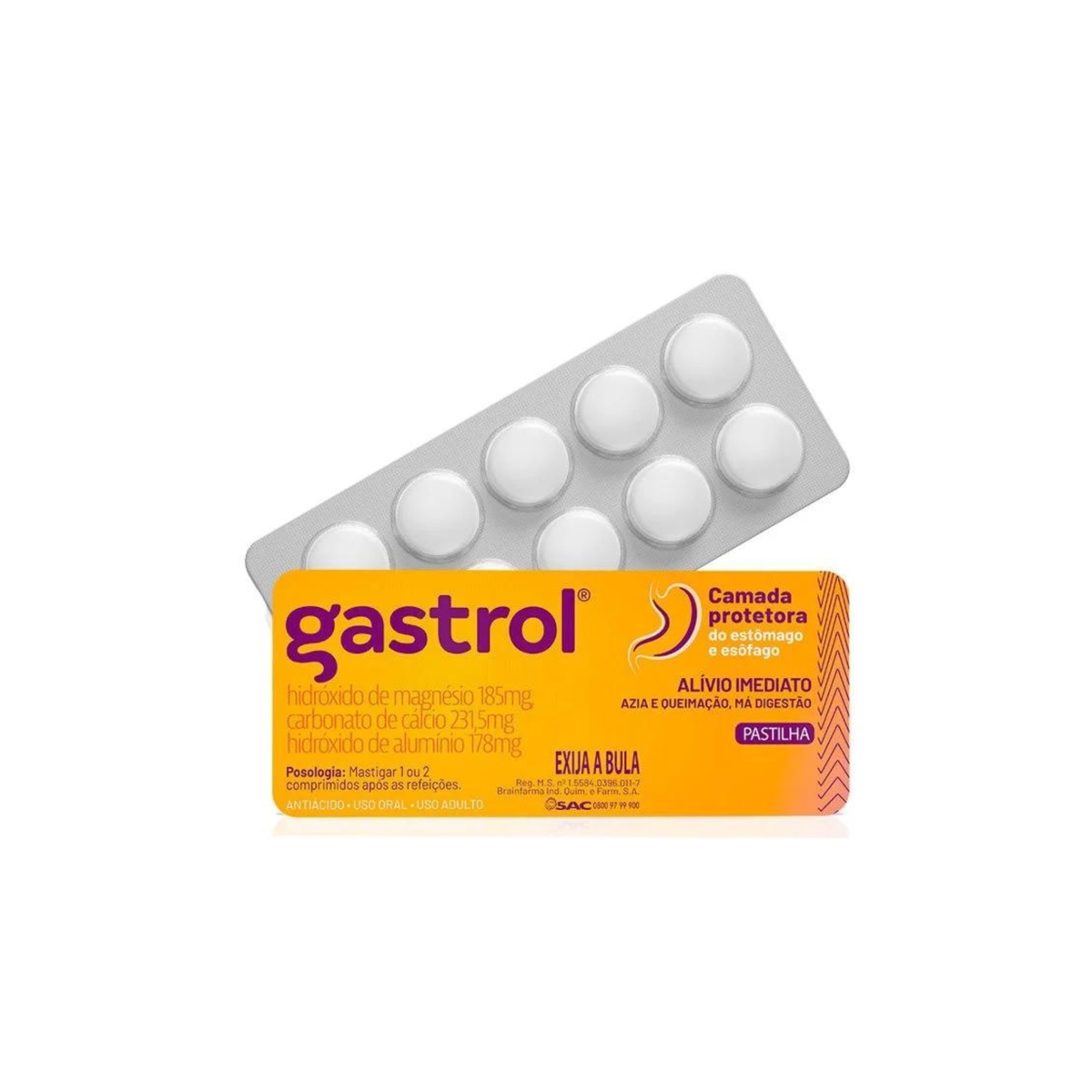 Gastrol 10 Pastilhas Mastigáveis - Gastrol 10 Pastilhas Mastigáveis ...