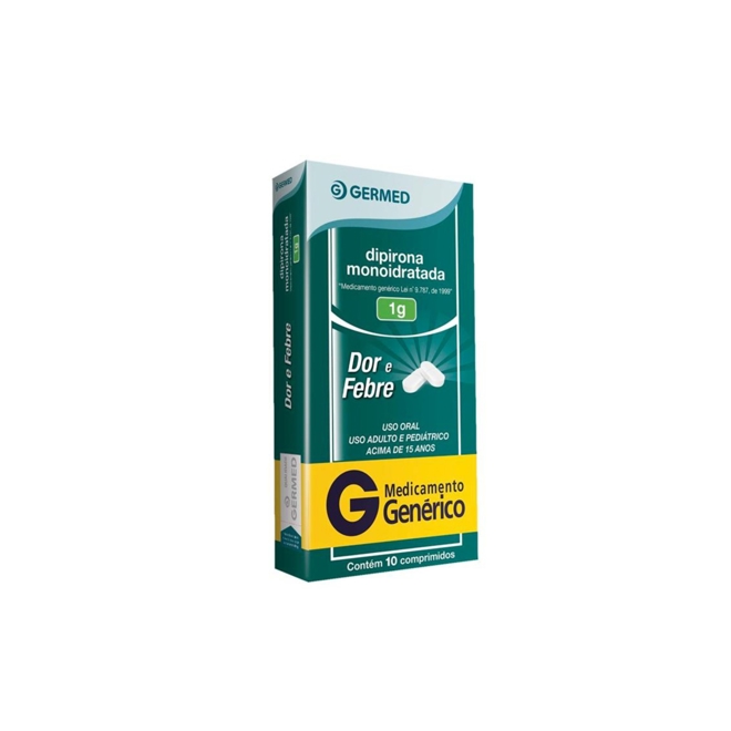 Dipirona Monoidratada 1g Germed 10 Comprimidos - Dipirona Monoidratada ...