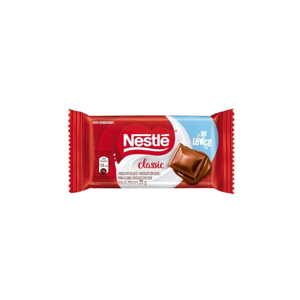 Chocolate Ao Leite Nestle Classic 25g - Chocolate Ao Leite Nestle Classic 25g - NESTLE BRASIL LTDA