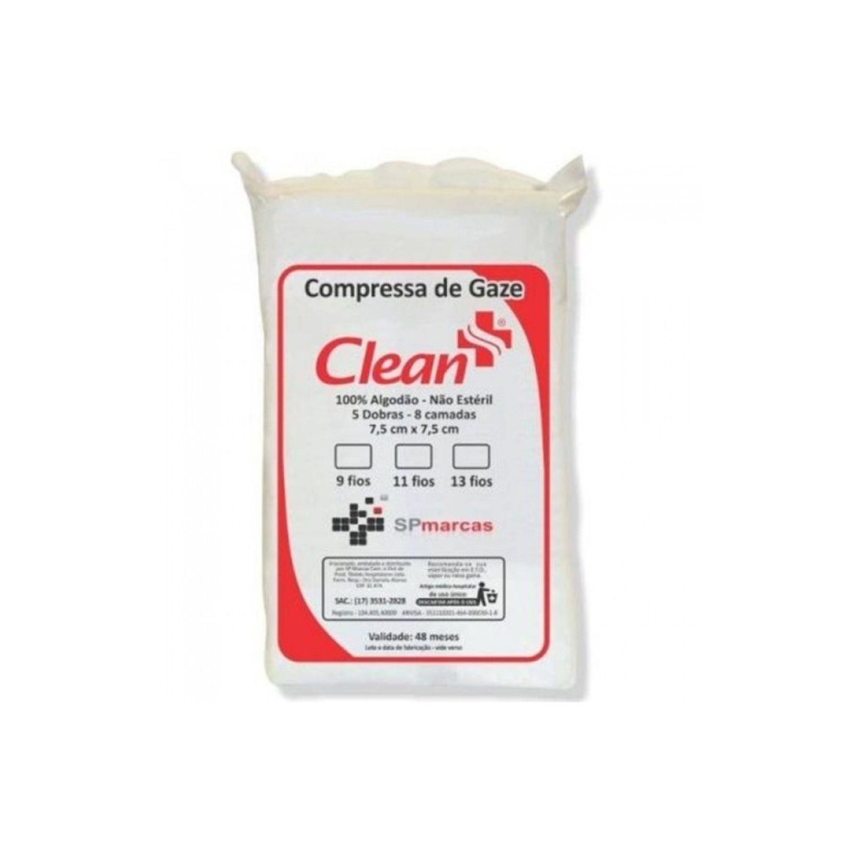Compressa De Gaze Clean 11 Fios Com 200g - Compressa De Gaze Clean 11 ...