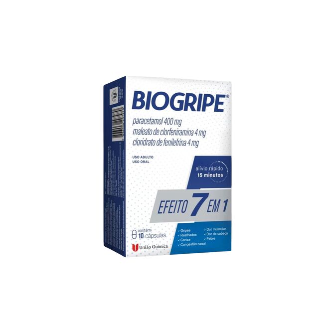 Biogripe União Química Com 10 Cápsulas - Biogripe União Química Com 10 ...