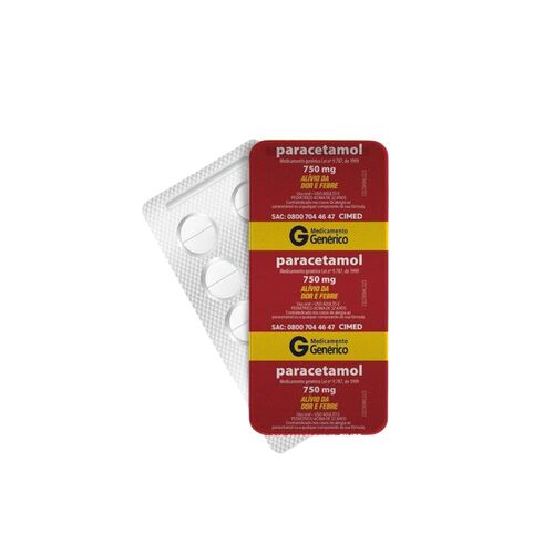 Paracetamol 750mg Cimed Com 10 Comprimidos - Paracetamol 750mg Cimed ...
