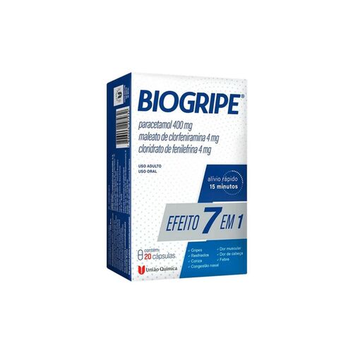 Biogripe União Química Com 20 Cápsulas - Biogripe União Química Com 20 ...