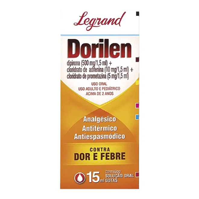 DORILEN 500+5+10MG GTS 15ML/LEG - Dorilen Gotas Legrand - LEGRAND