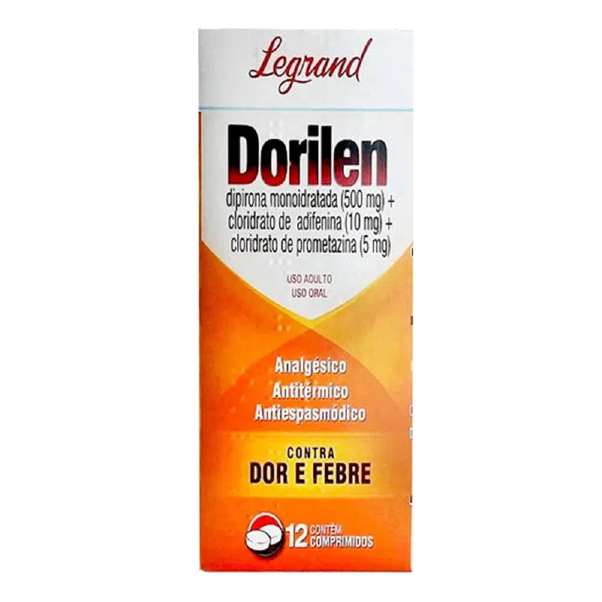 DORILEN 500+5+10MG C/12COMP/LEG - Dorilen Legrand Com 12 Comprimidos ...