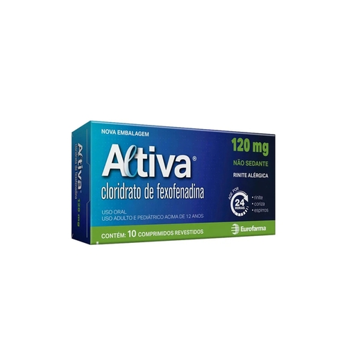 Altiva Cloridrato de Fexofenadina 120mg Eurofarma Com 10 Comprimidos ...