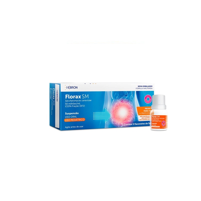 FLORAX PED SM C 5 FLAC - Probiótico Florax SM Pediátrico Sabor ...