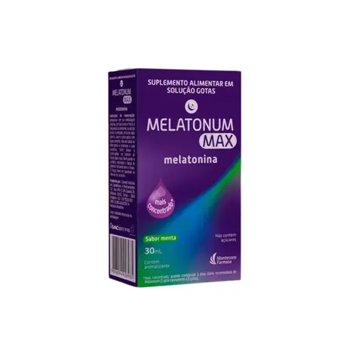 Melatonum Max Melatonina Sabor Menta Gotas 30ml - Melatonum Max Melatonina Sabor Menta Gotas ...