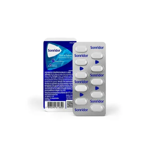 Sonridor Dor e Febre Paracetamol 750mg 10 comprimidos - Sonridor Dor e ...