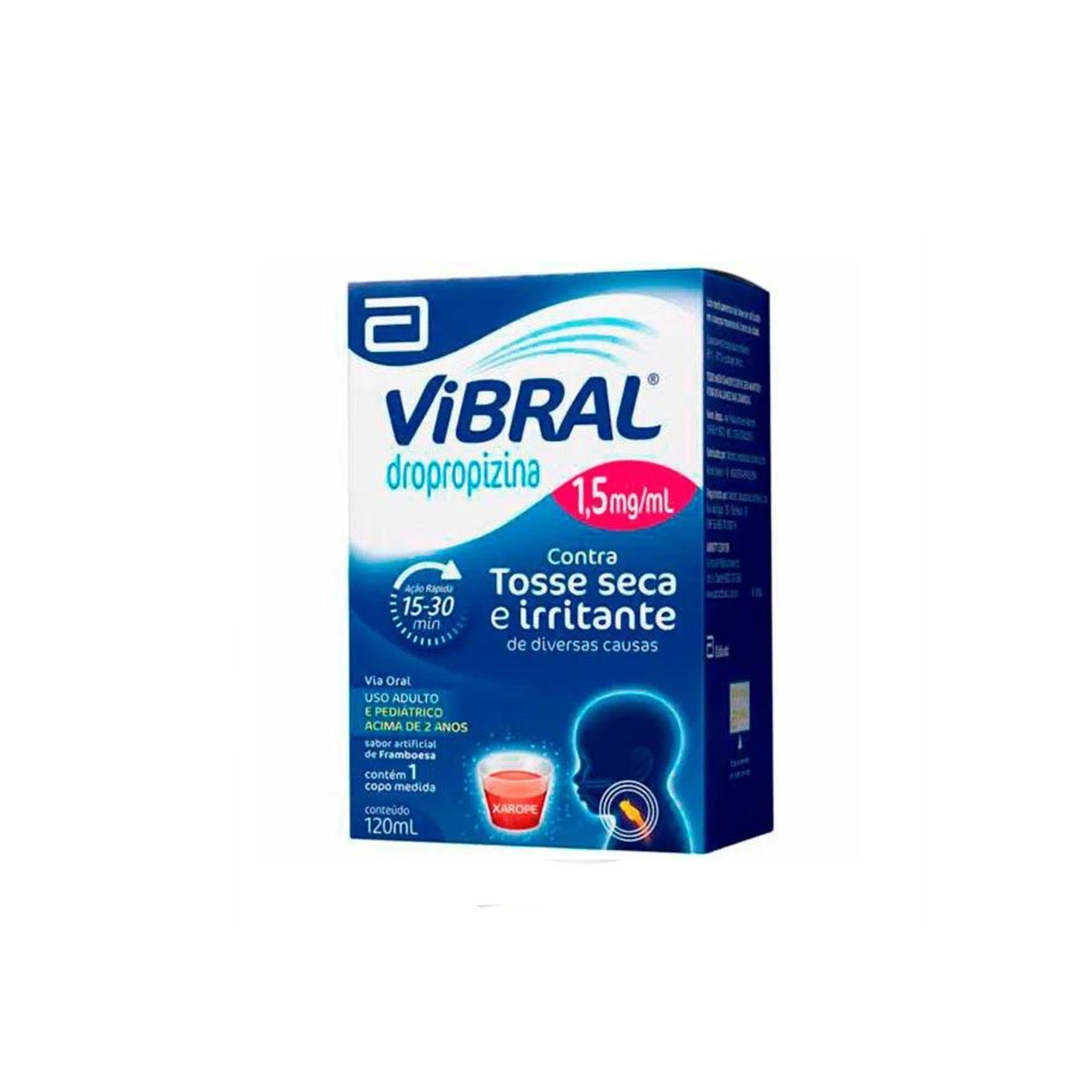 Vibral Pediátrico 1,5mg Abbott Xarope 120ml - Vibral Xarope Pediátrico ...