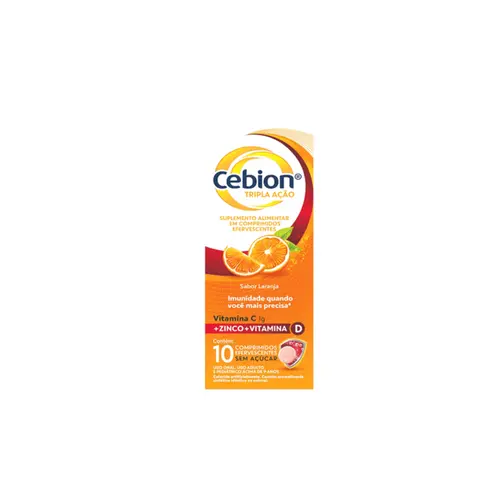 Vitamina C Cebion 1g Sabor Laranja Sem Açúcar 10 Comprimidos - Cebion ...