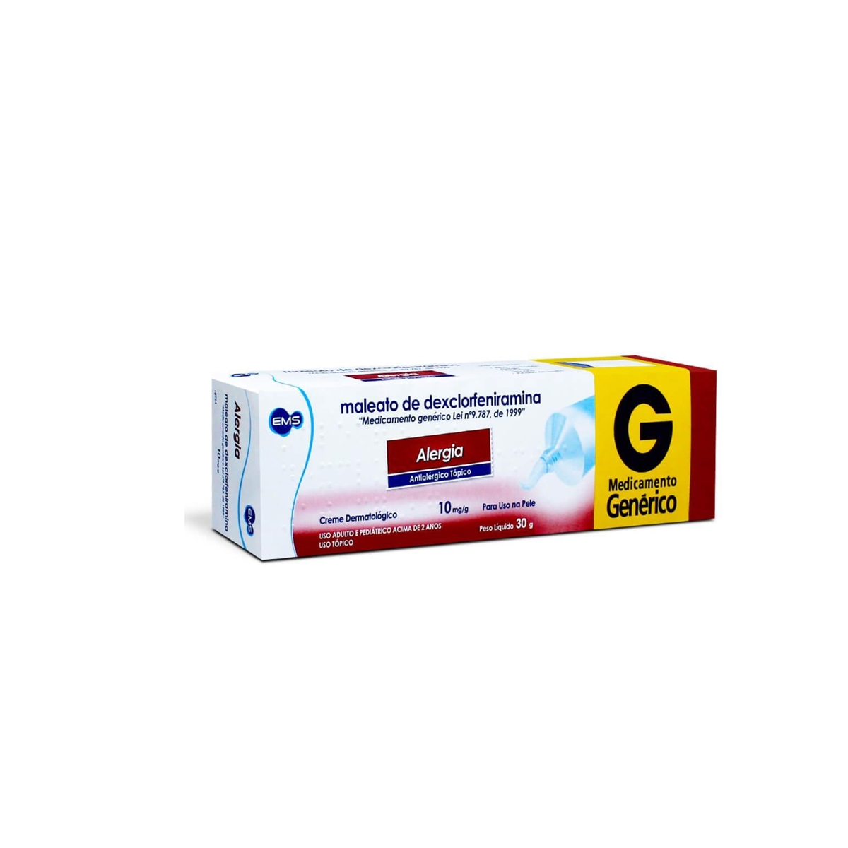 Maleato De Dexclorfeniramina 10mg/G Cimed 30g Creme - Maleato De ...