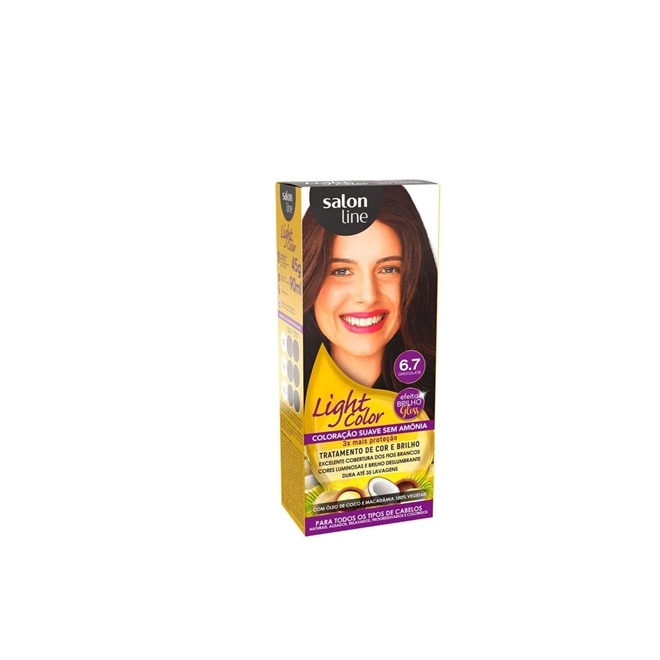 Coloração Light Color Chocolate 6.7 45g - Coloração Light Color Salon ...