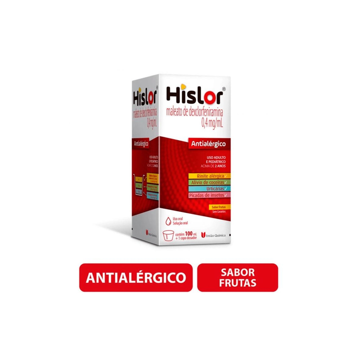 Antialérgico Hislor Xarope 100ml União Química - Antialérgico Hislor ...
