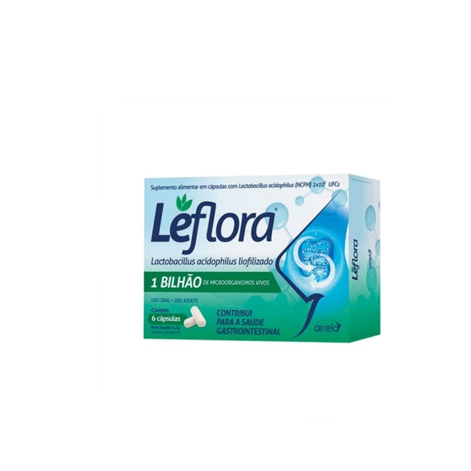 Leflora Lactobacillus 1 Bilhão Com 6 Cápsulas - Leflora 1 Bilhão ...