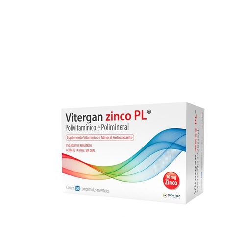Vitergan Zinco Plus Marjan Farma 60 Comprimidos Revestidos - Vitergan ...