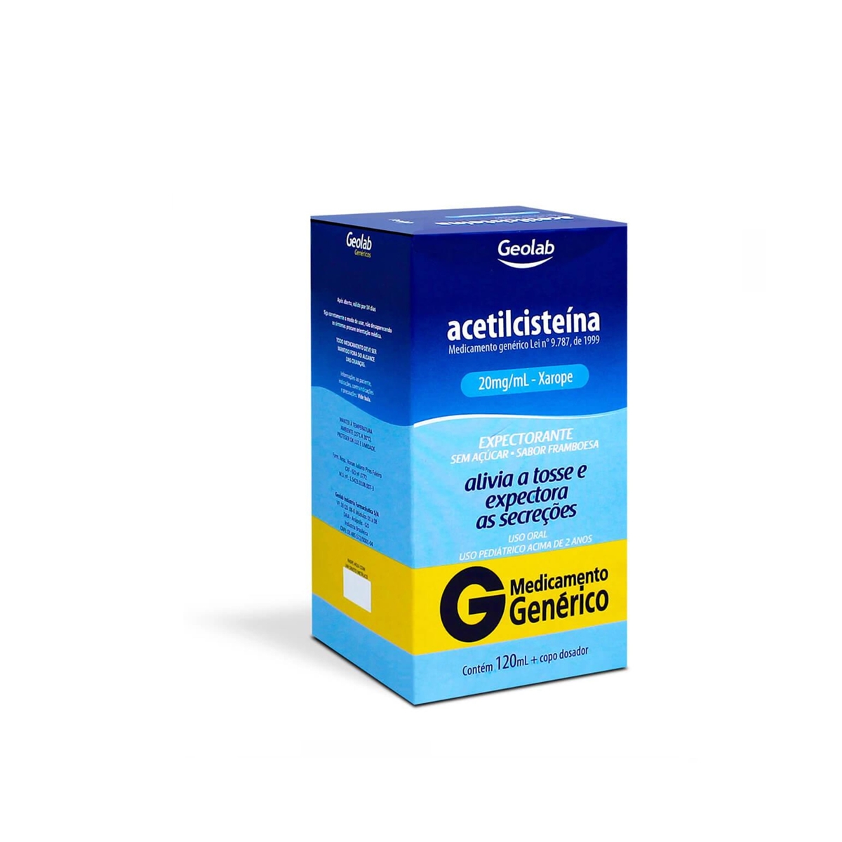 Acetilcisteína Xarope 20mg Genérico Geolab 120ml - Acetilcisteína ...