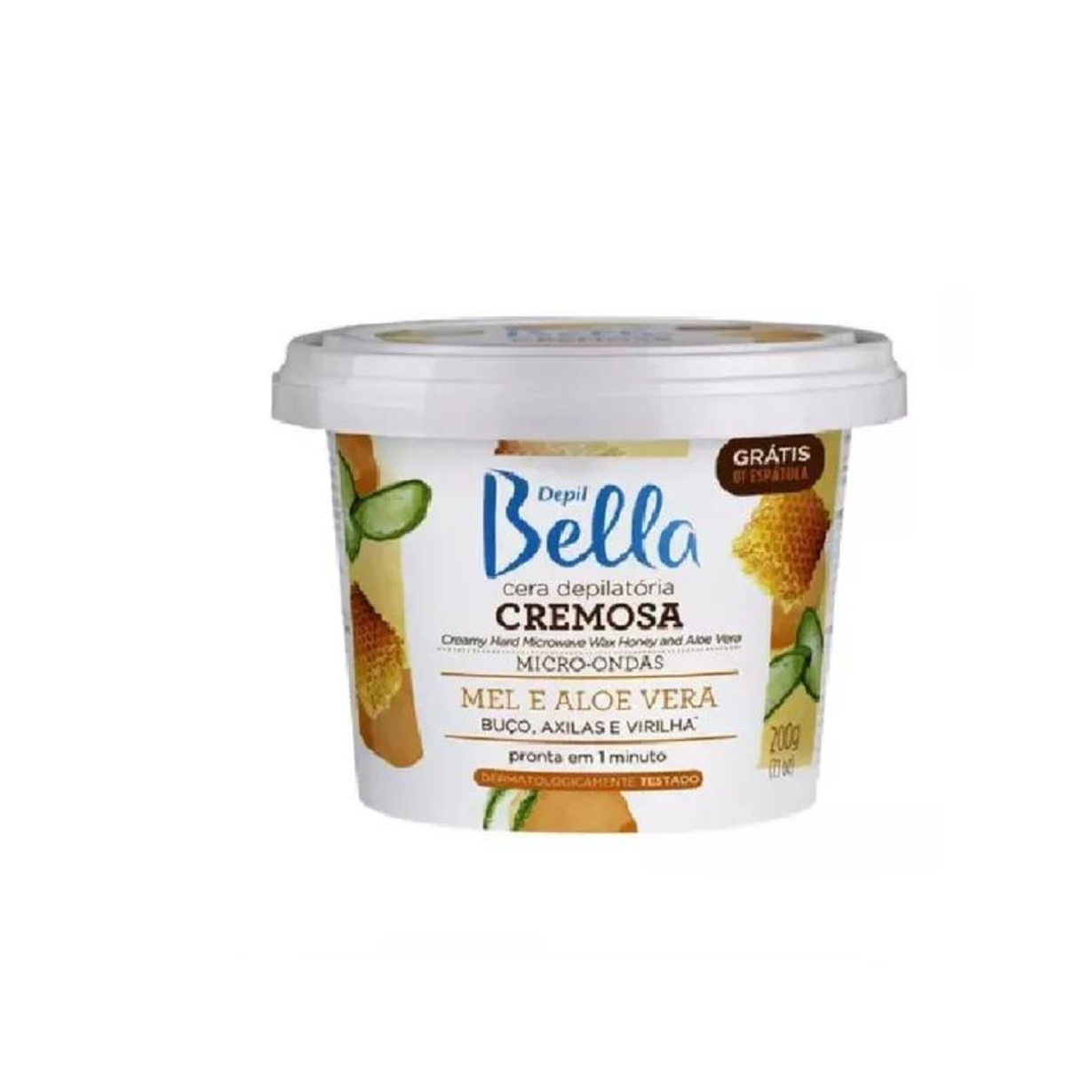 Cera Depil Bella Cremosa Micro-Ondas Mel E Aloe Vera 200g - Cera Depil Bella Cremosa Micro-Ondas ...