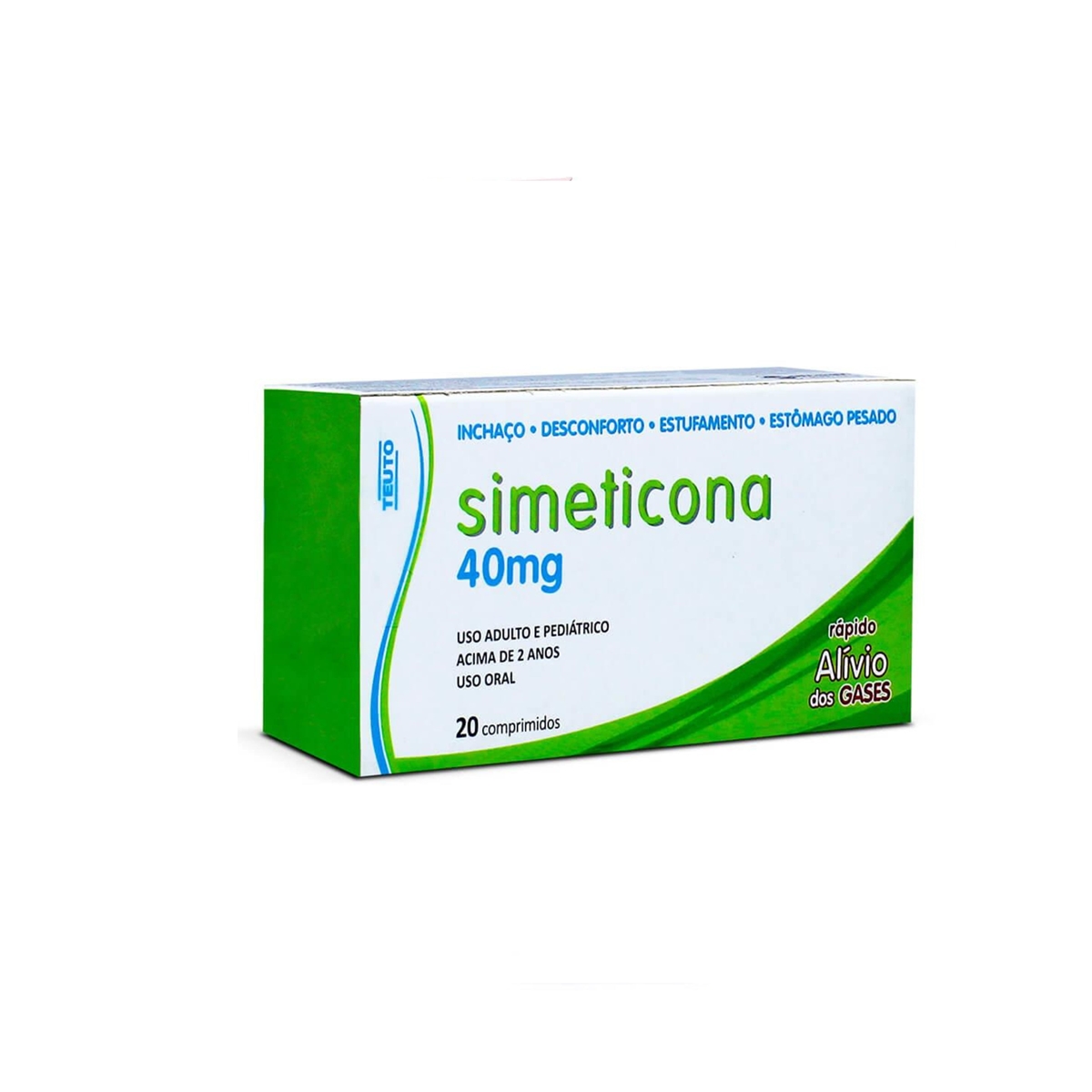 Simeticona 40mg Genérico Teuto 20 Comprimidos - Simeticona 40mg ...