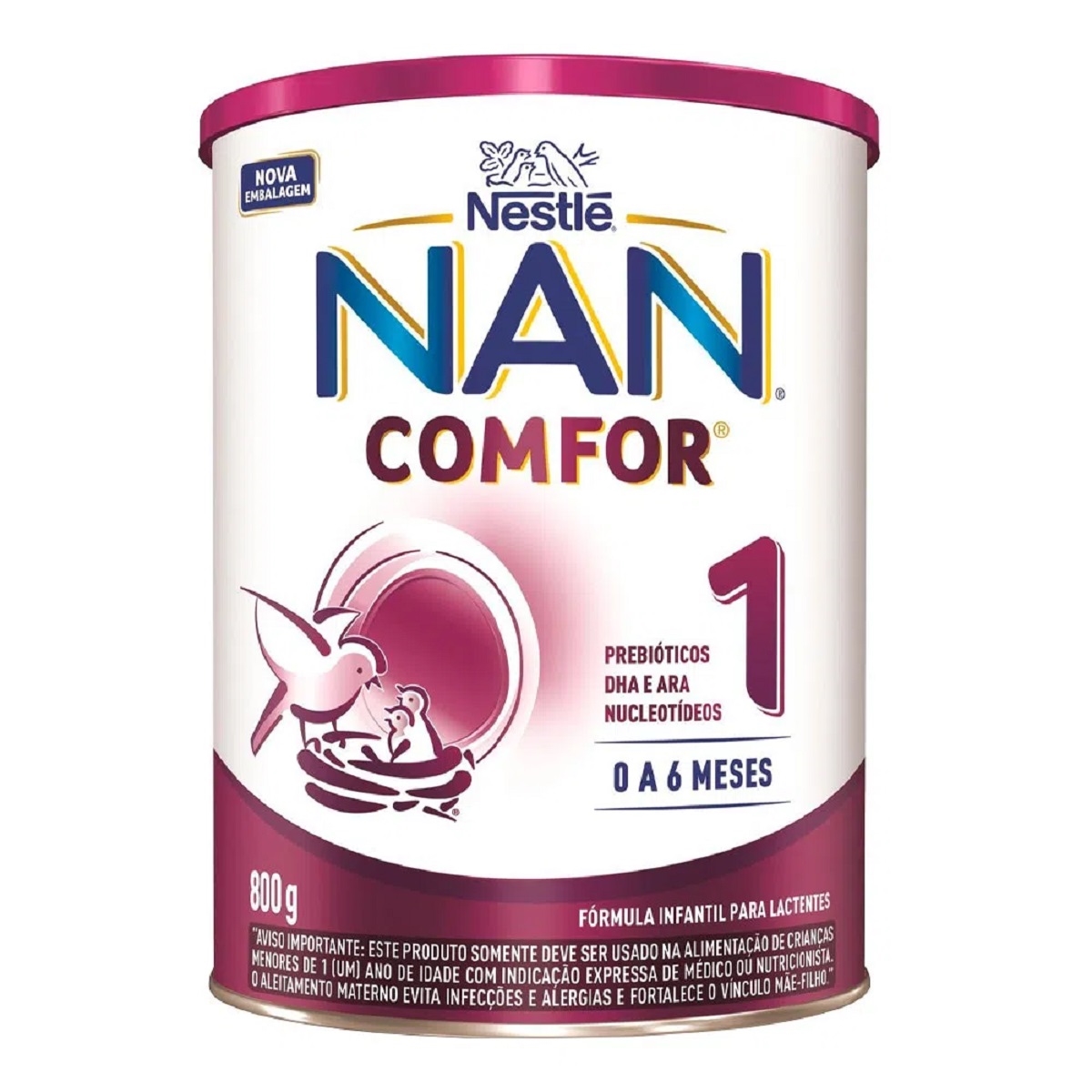Fórmula Infantil Nan Comfor 1 Nestlé 0 a 6 Meses 800g - Fórmula ...