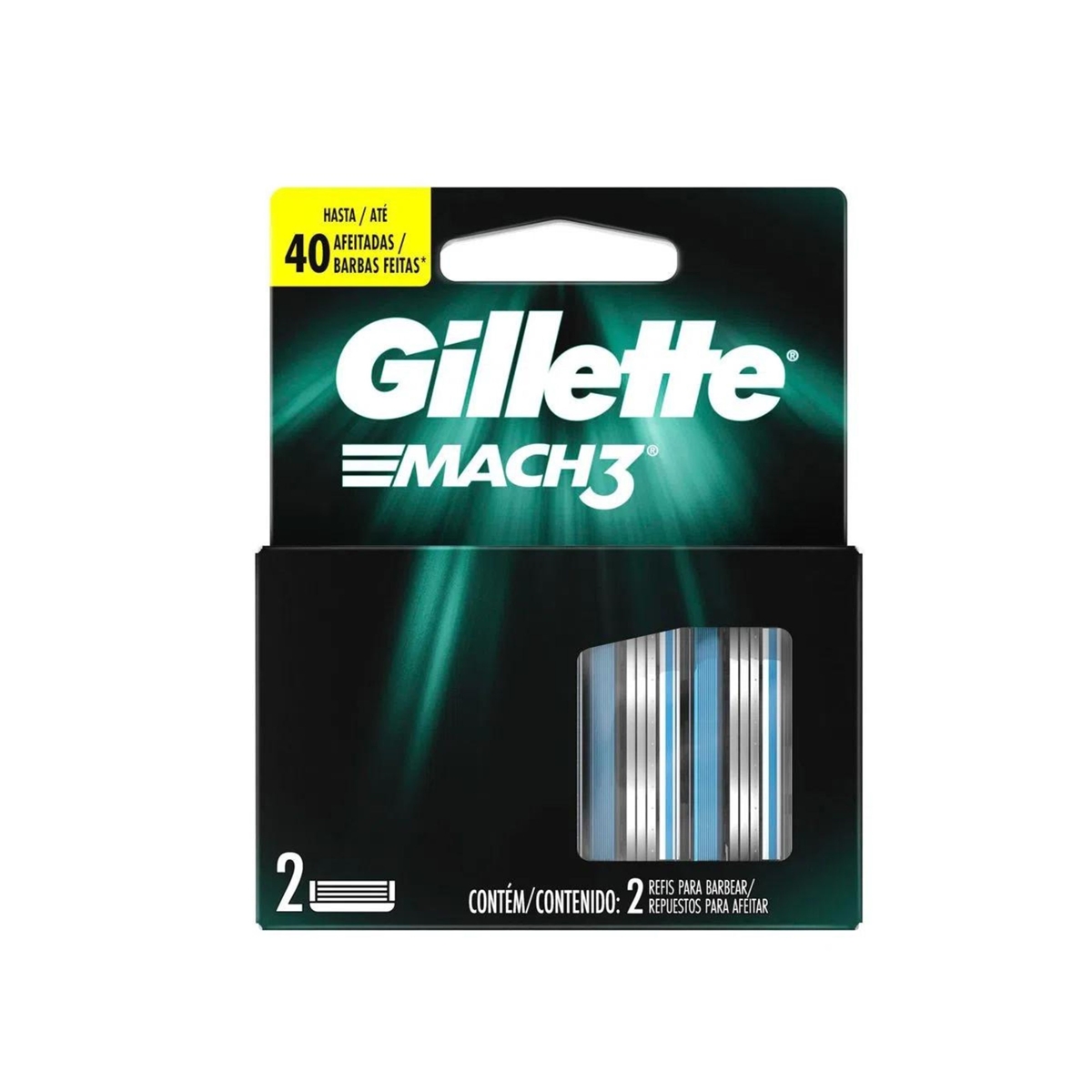 Carga para Aparelho de Barbear Gillette Mach3 2 Unidades - Carga para ...