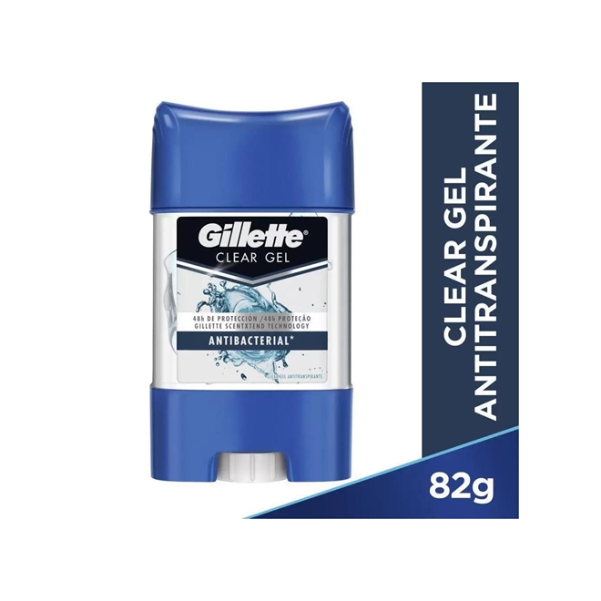 Desodorante Gillette Clear Gel Antibacteriano 82g - Desodorante ...
