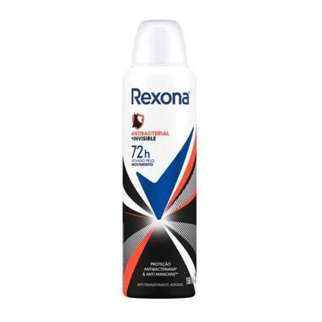 Desodorante Aerosol Feminino Rexona Antibacterial + Invisible 72 horas 150ml - Desodorante ...