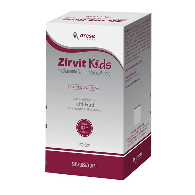 Suplemento Vitamínico e Mineral Zirvit Kids 100ml - Suplemento ...