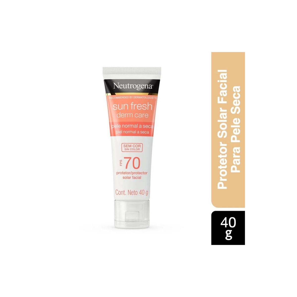 Protetor Solar Facial Neutrogena Derm Care 70 FPS Sem Cor 40g ...