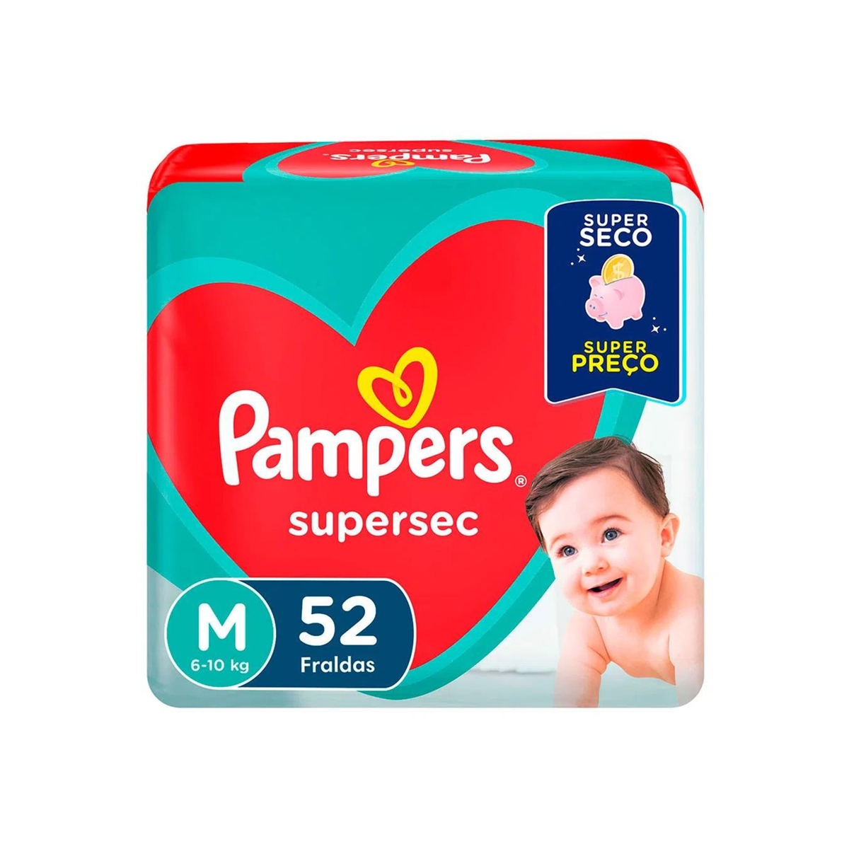 Fralda Pampers Supersec M 52 Unidades - Fralda Pampers Confort Sec XXXG ...
