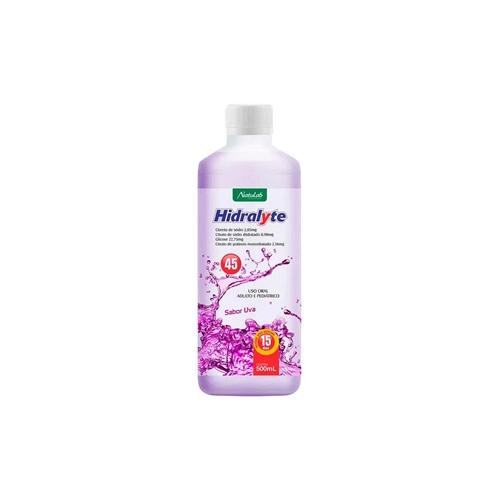 Hidralyte 45 Sabor Uva 500ml - Hidralyte 45 Sabor Uva 500ml - NATULAB ...