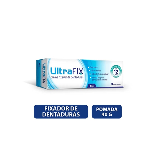 Creme Fixador de Dentadura UltraFix Sem Sabor 40g - Creme Fixador de ...