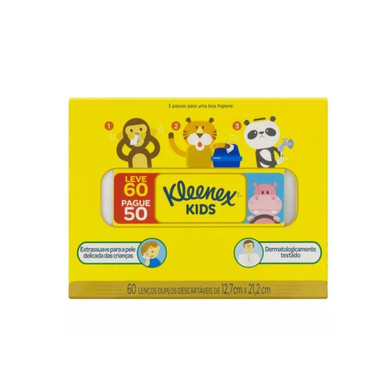 Kleenex Kids Lenços de papel descartáveis Suave 50 folhas - Kleenex ...