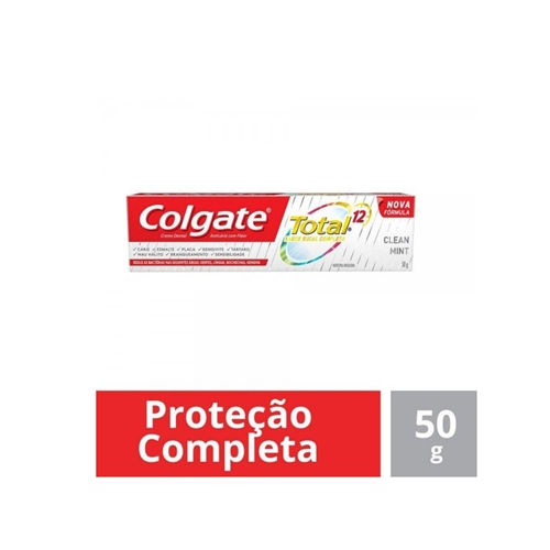 Creme Dental Colgate Total 12 Clean Mint 50G - Creme Dental Colgate ...