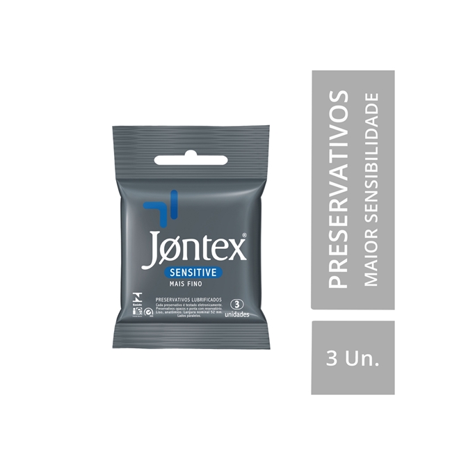 Preservativo Jontex Sensitive Com 3 Unidades - Preservativo Jontex ...