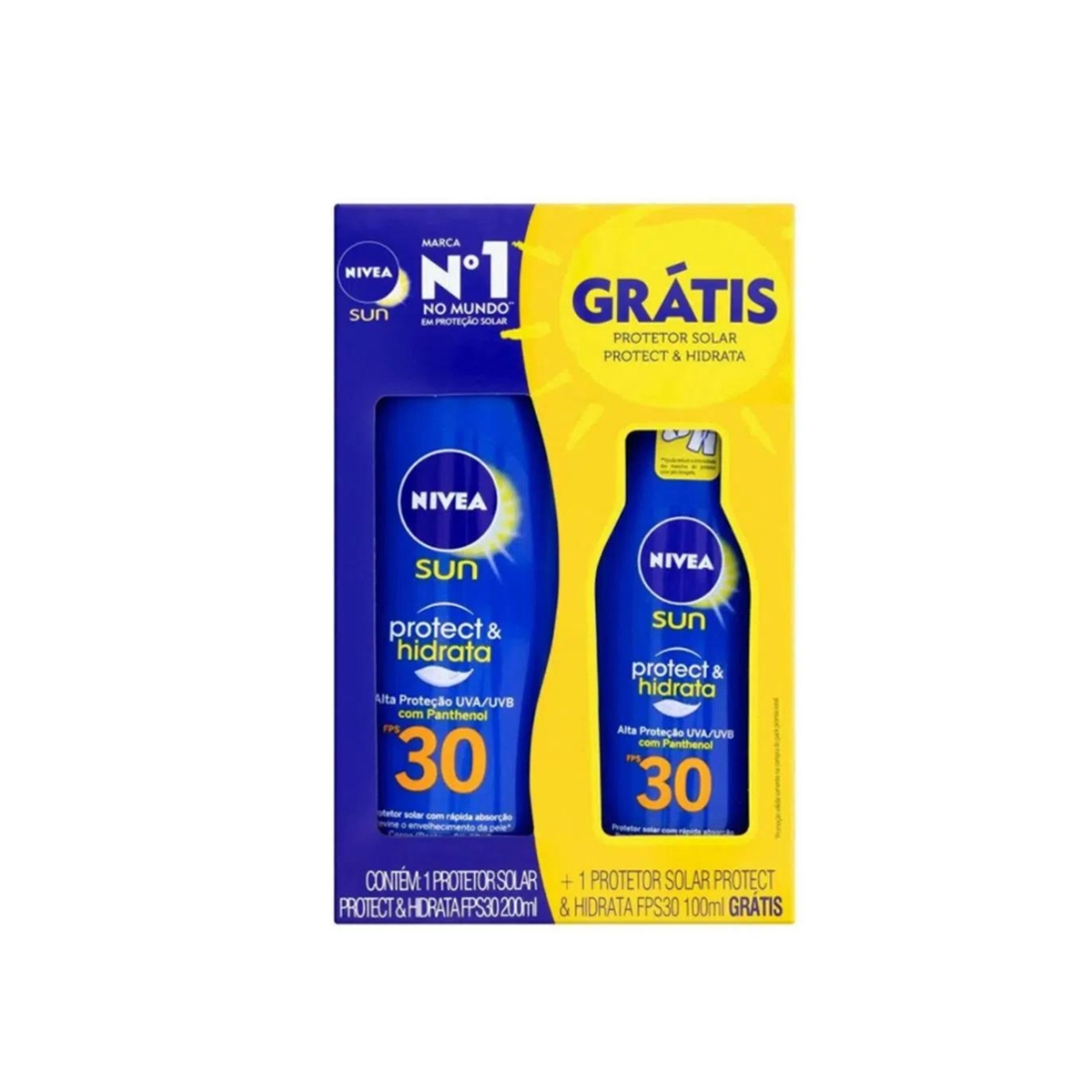 Kit Protetor Solar Corporal Nivea Protect&Hidrata FPS30 200ml ...