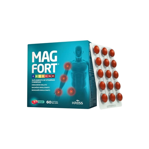 Suplemento Vitaminas e Minerais Magfort com 60 Caps Kress - Suplemento ...